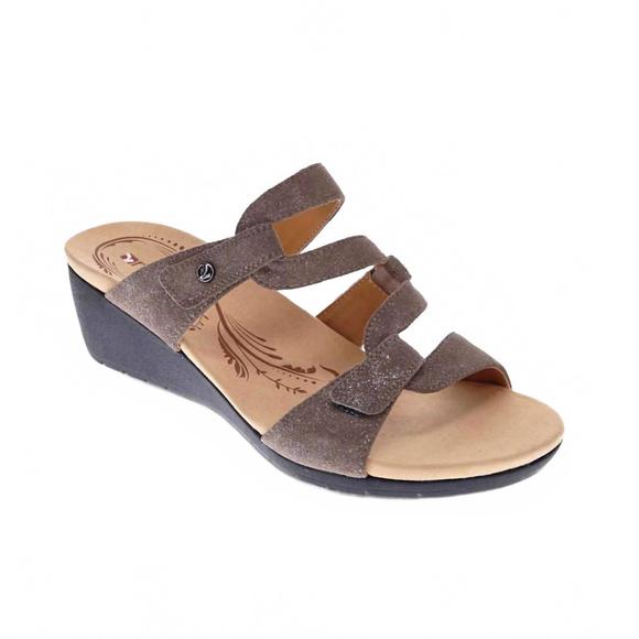 REVERE | Shoes | New Revere Womens Sofia Wedge Sandal In Rusty Metallic ...